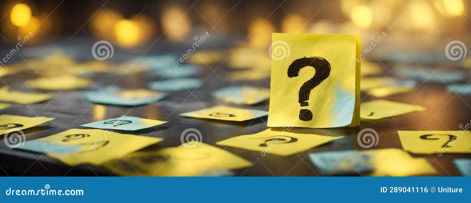 Question Mark on Sticky Note Stock Illustration - Illustration of ...
