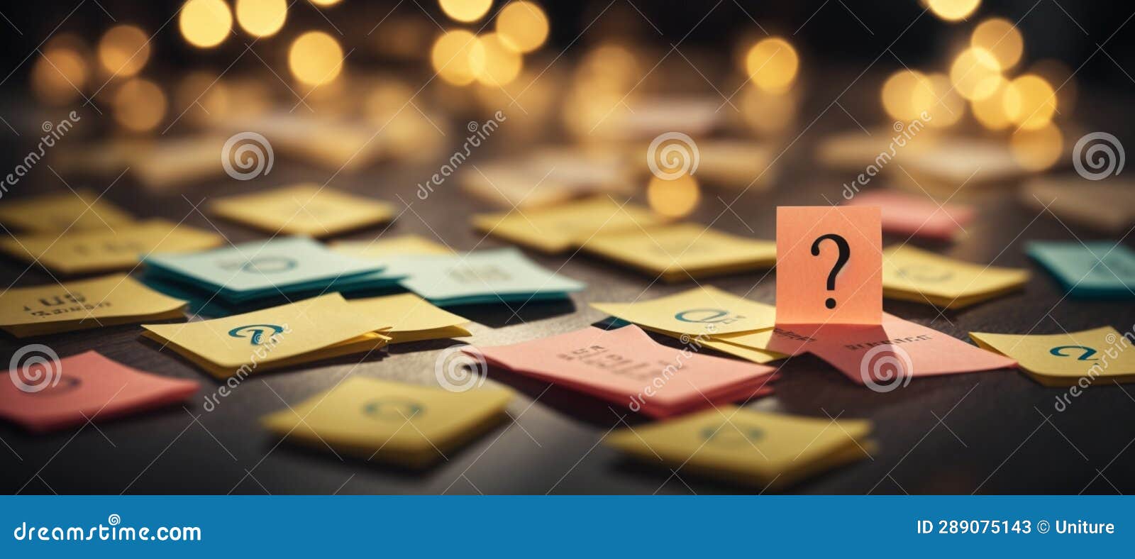 Question Mark on Sticky Note Stock Image - Image of grained, blue ...