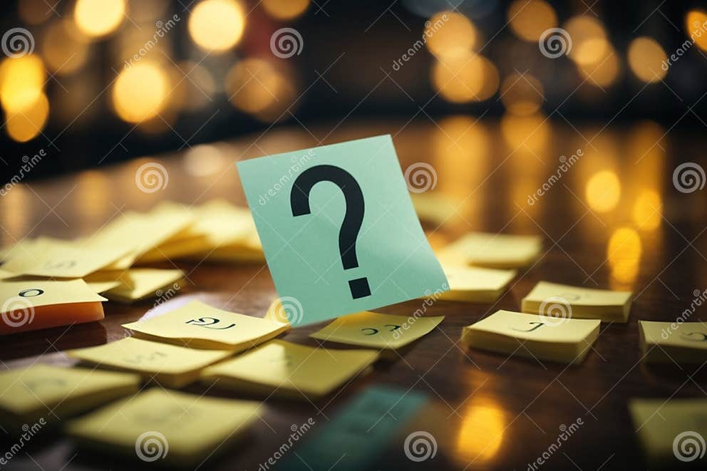 Question Mark on Sticky Note Stock Photo - Image of wood, reminder ...
