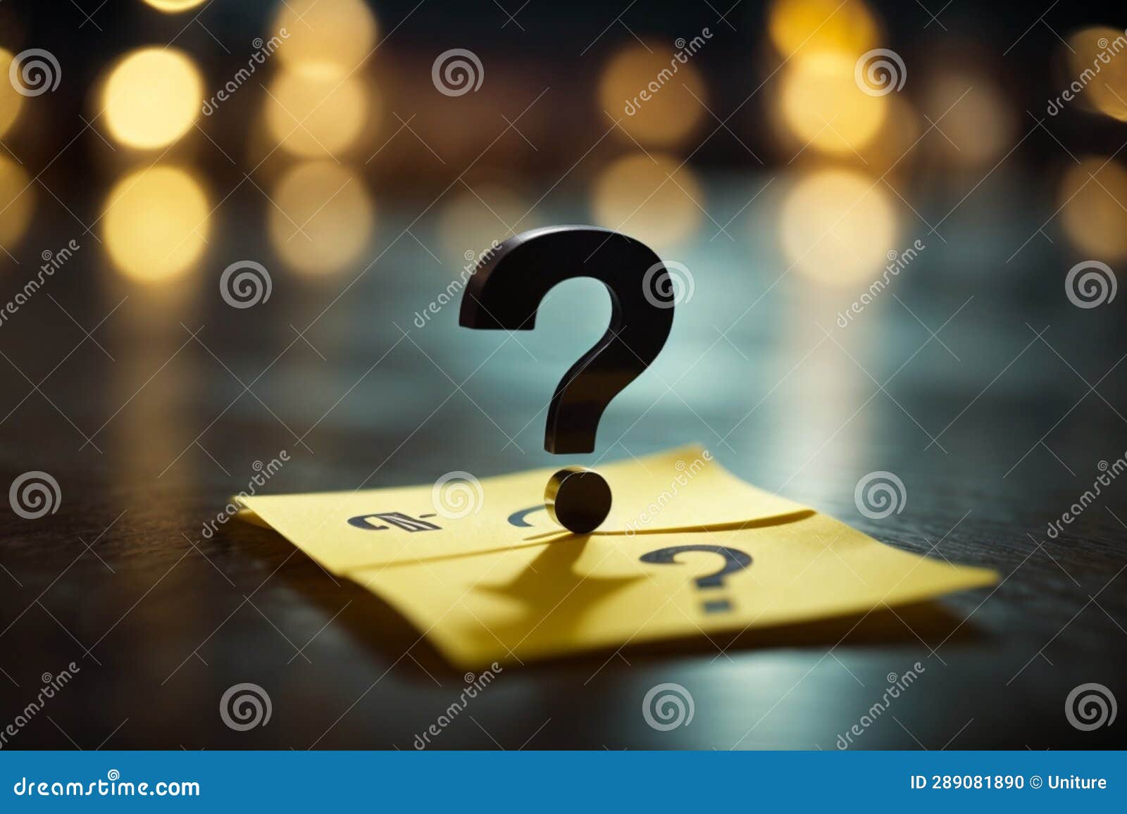 Question Mark on Sticky Note Stock Illustration - Illustration of ...