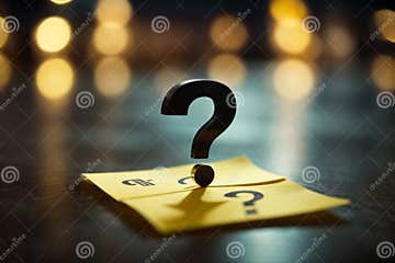 Question Mark on Sticky Note Stock Illustration - Illustration of ...