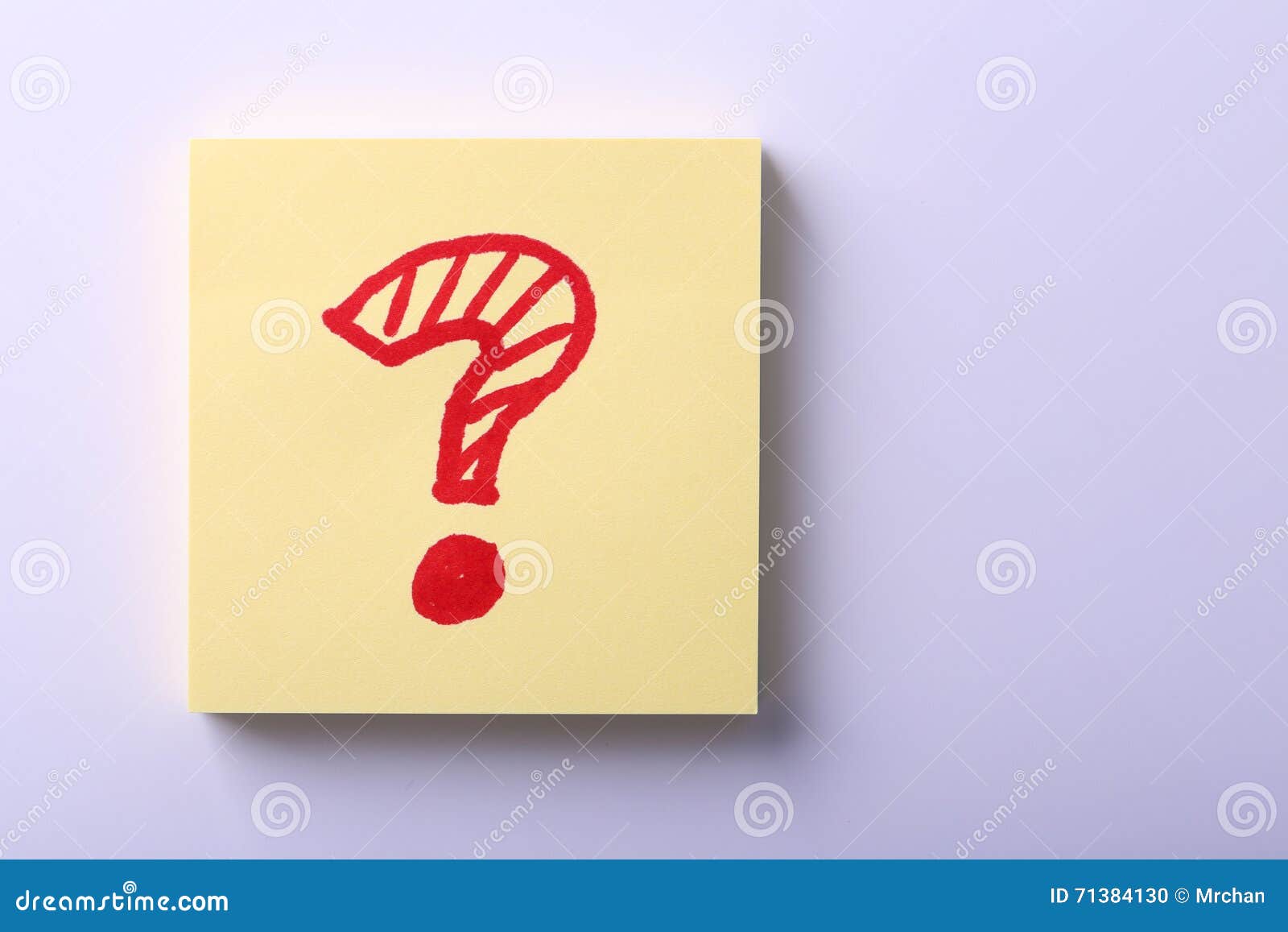 Question Mark Sticky Note stock photo. Image of handwriting - 71384130