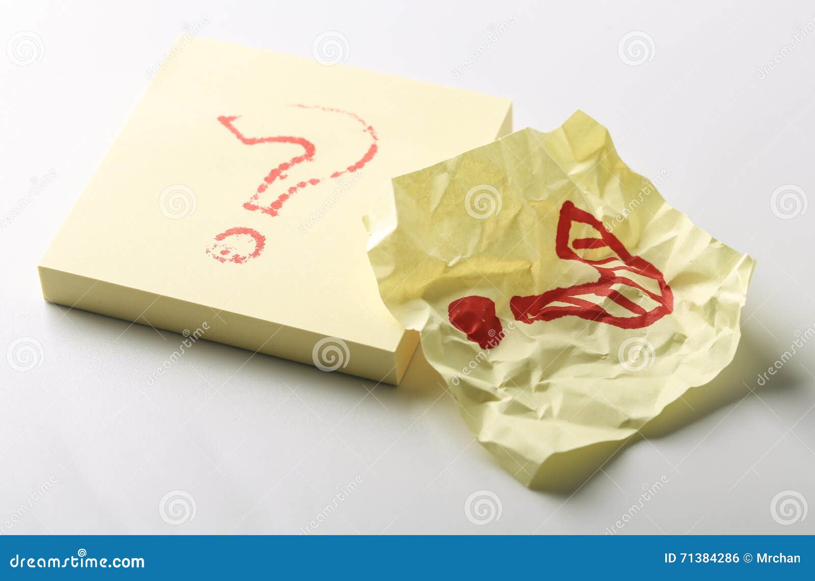 Question Mark Sticky Note stock photo. Image of education - 71384286