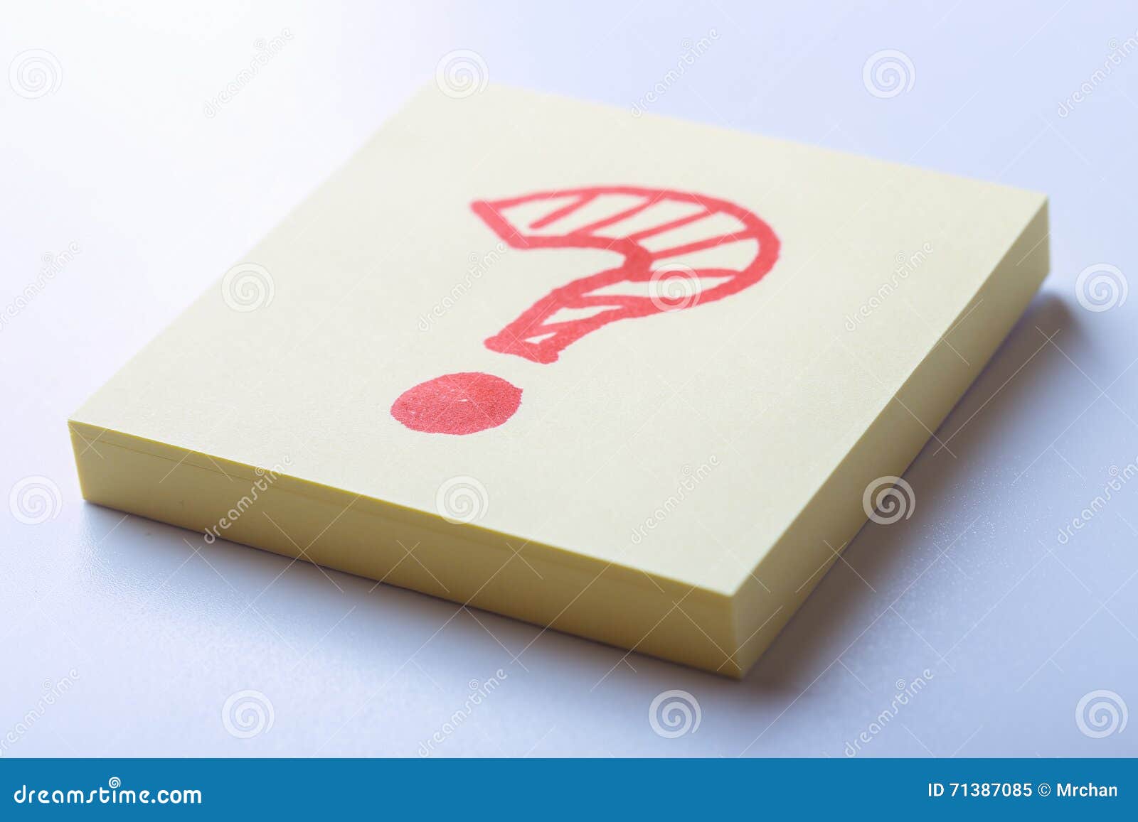 Question Mark Sticky Note stock image. Image of question - 71387085