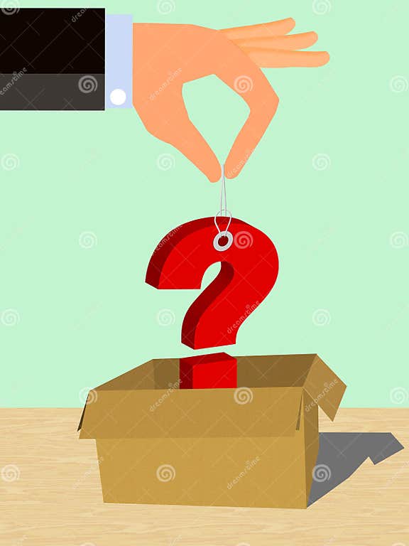 Question Mark Surprise Package Stock Illustration - Illustration of ...