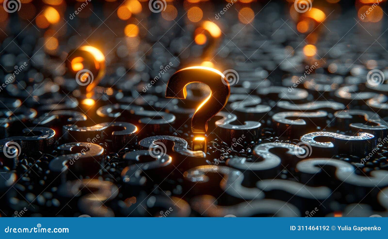 Question Mark Surrounded by Group of Question Marks Stock Photo - Image ...