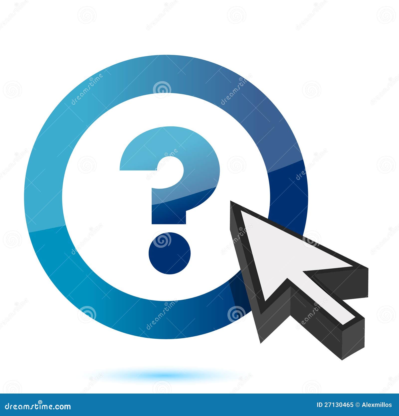 Question Mark Symbol With Cursor Stock Illustration | CartoonDealer.com ...