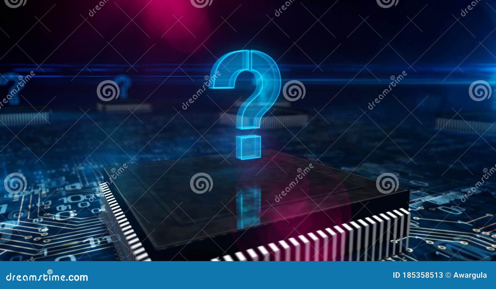 Question Mark Symbol 3d Illustration Stock Illustration - Illustration ...