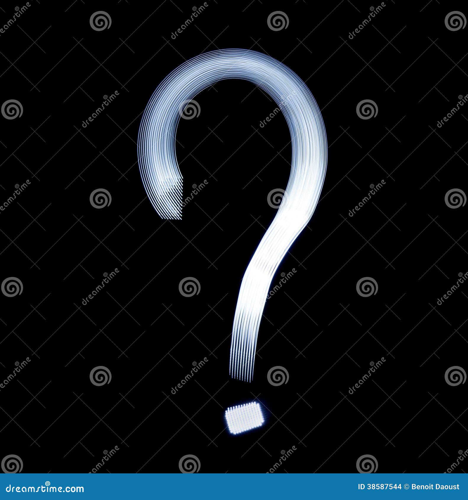 Question Mark Symbol Icon Using Light Painting Technique Stock Photo ...