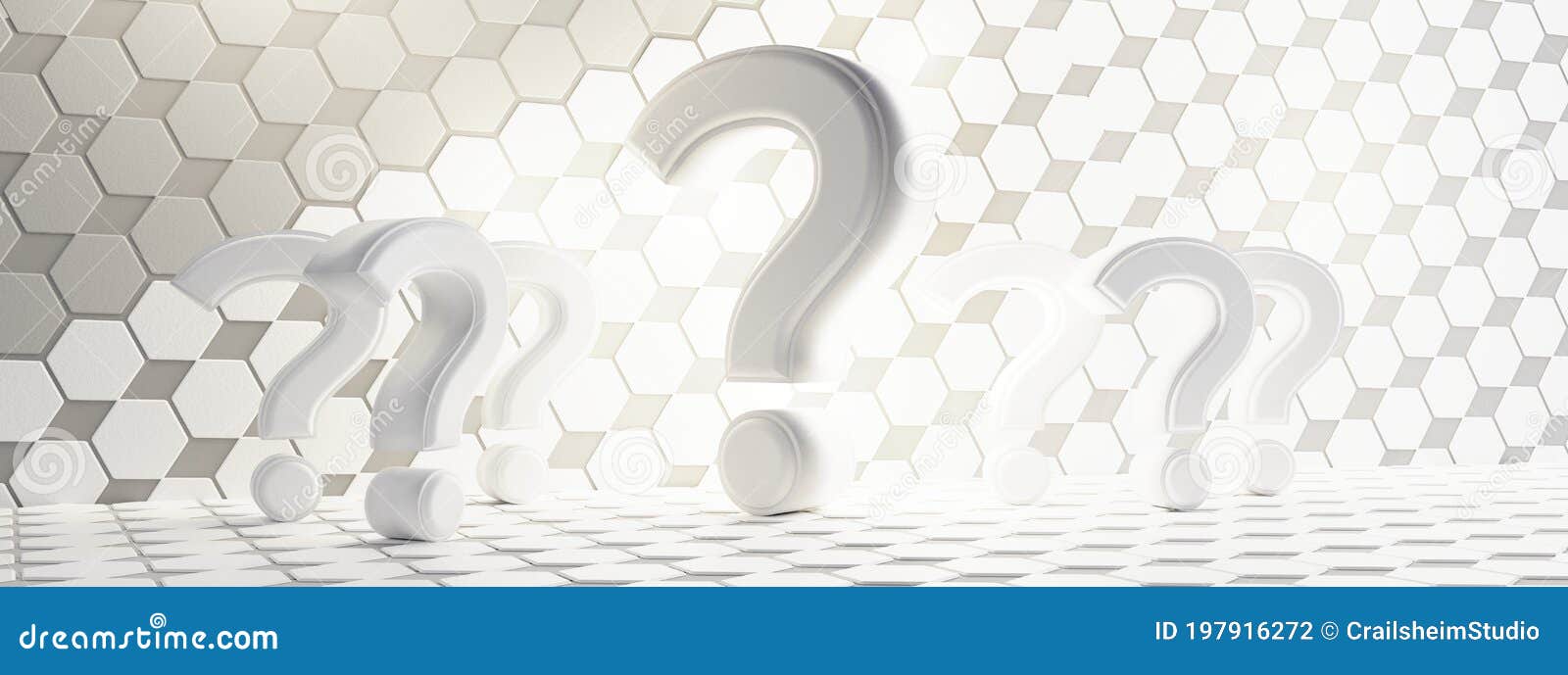 Question Mark Symbol Light Gray White Background Design 3d-illustration ...