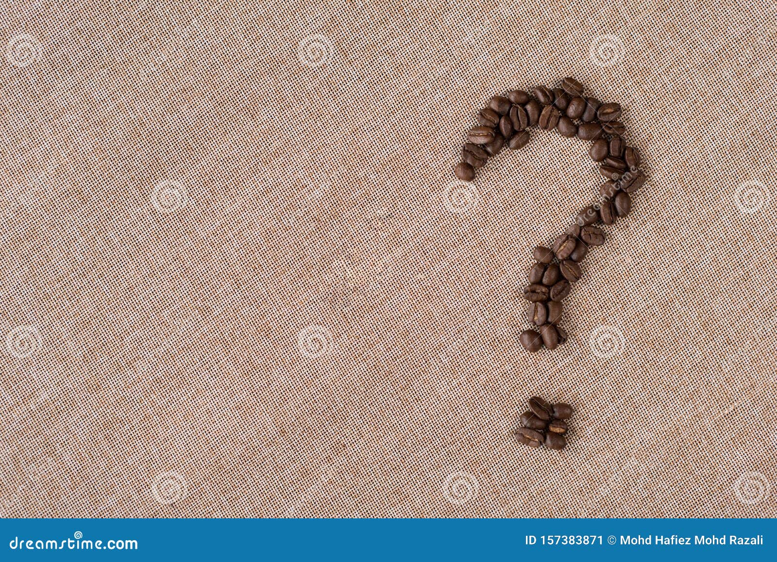 Question Mark Symbol Made from a Coffee Beans on a Burlap Sack Stock ...