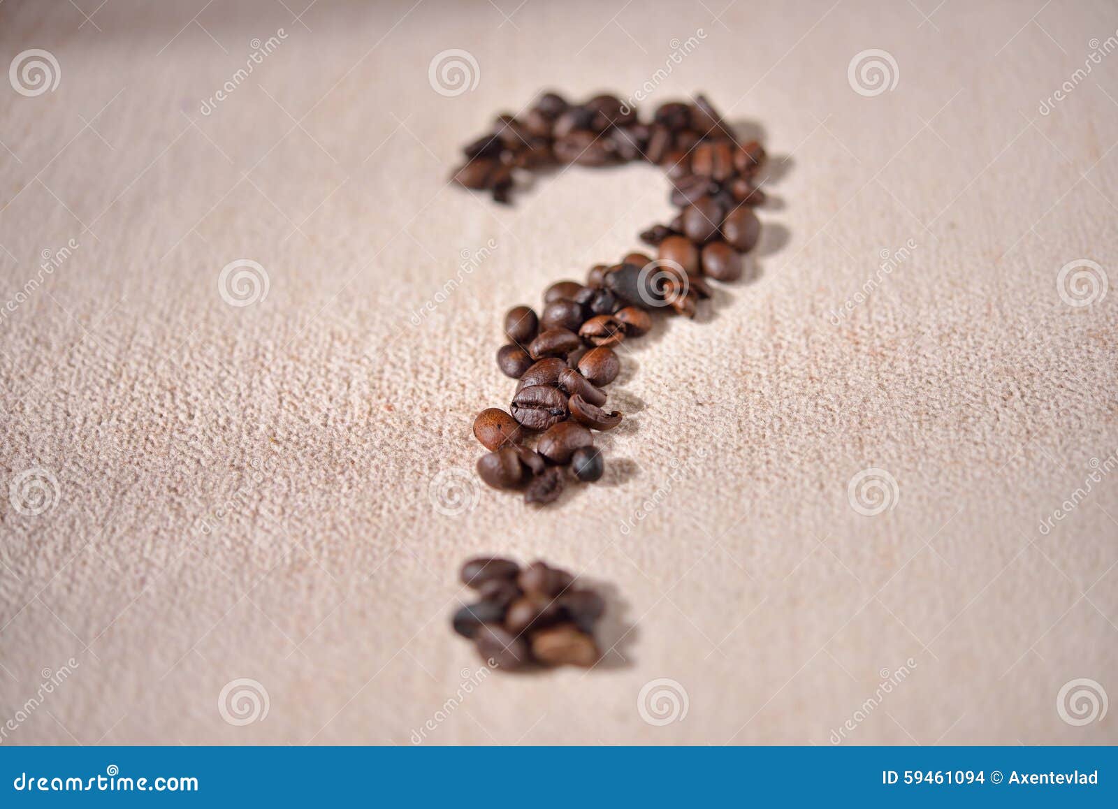 Question-mark Symbol Made From Coffee Crops On Beige Background. Stock ...
