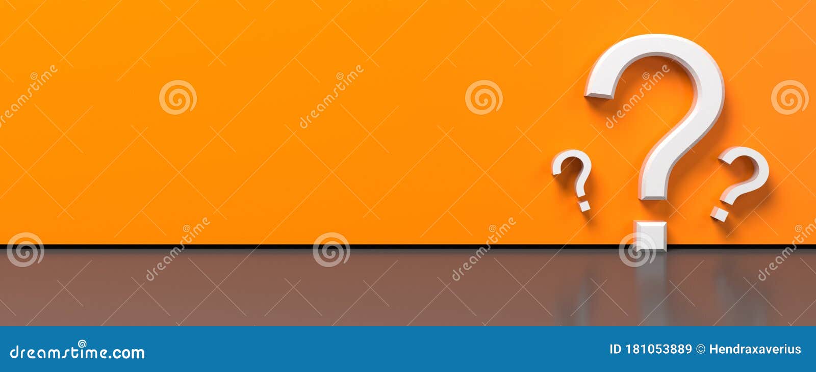 Question Mark Symbol on Orange Background Stock Illustration ...
