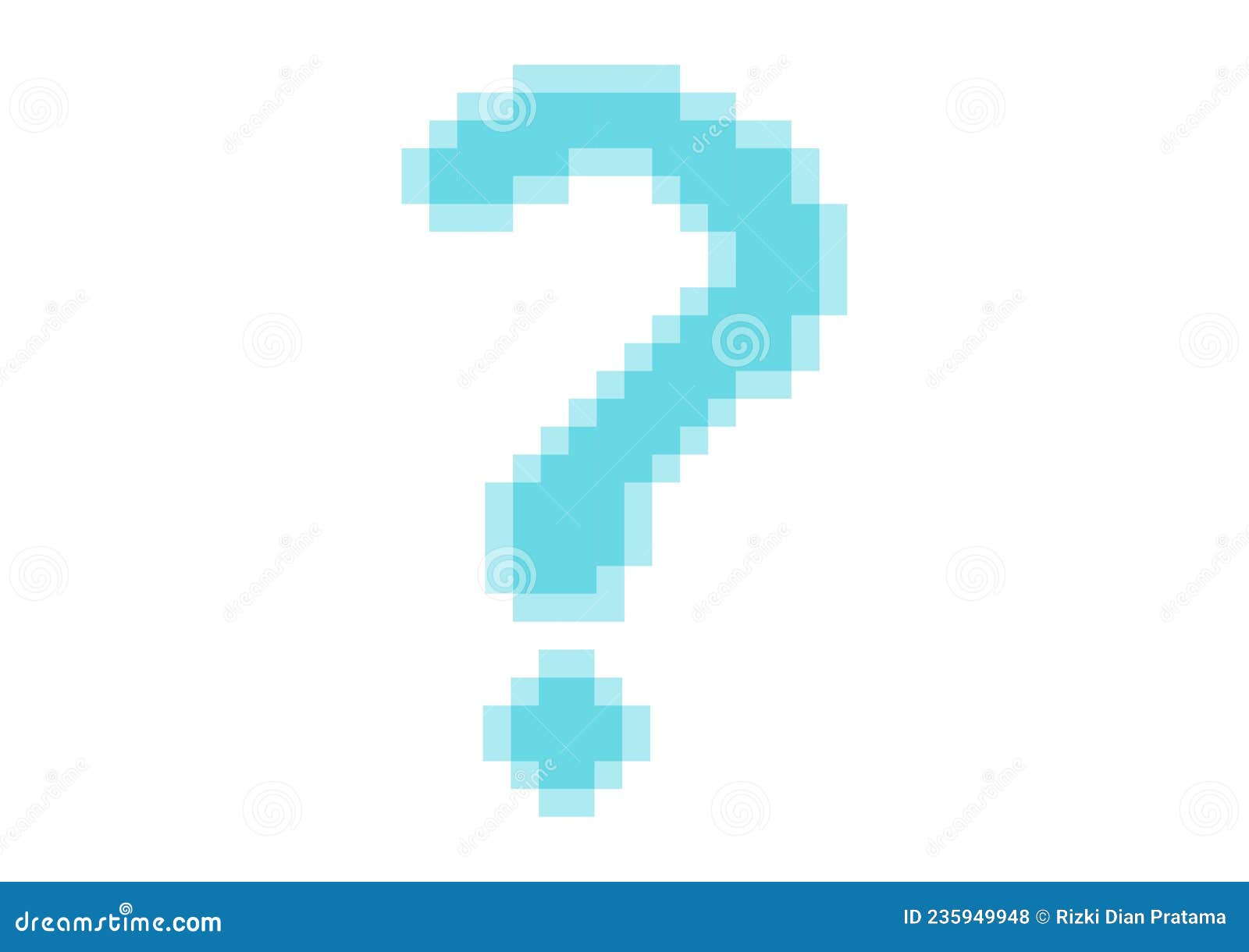 Question Mark Symbol with Pixel Theme Stock Vector - Illustration of ...