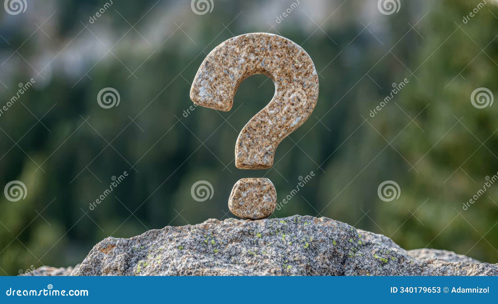 Question Mark Symbol on Rock Stock Illustration - Illustration of ...