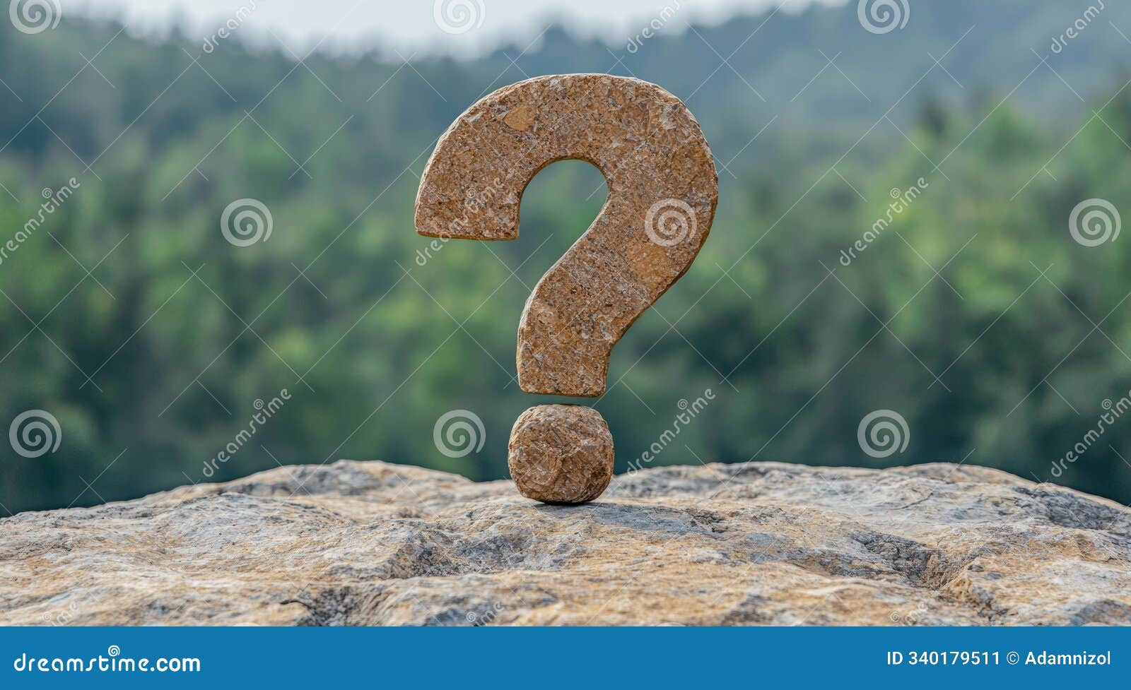 Question Mark Symbol on Rocky Surface Stock Illustration - Illustration ...