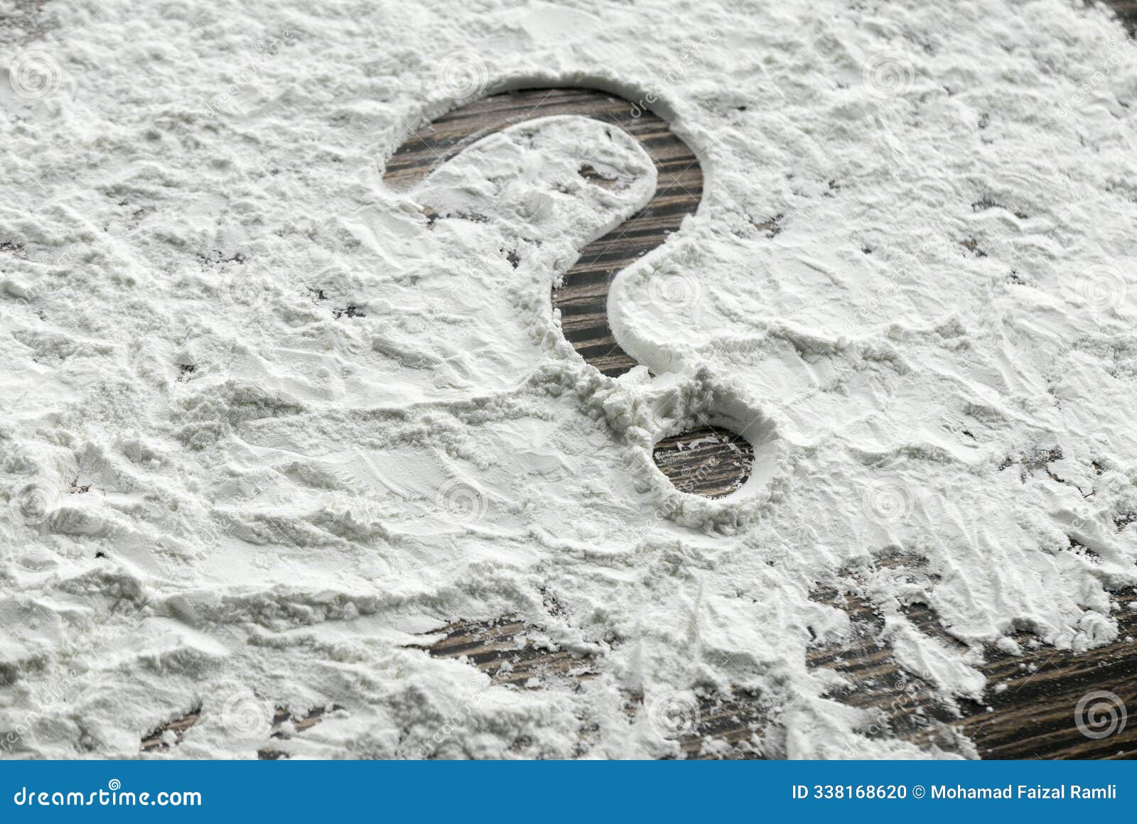 Question Mark Symbol Written on a Flour Powder Stock Photo - Image of ...