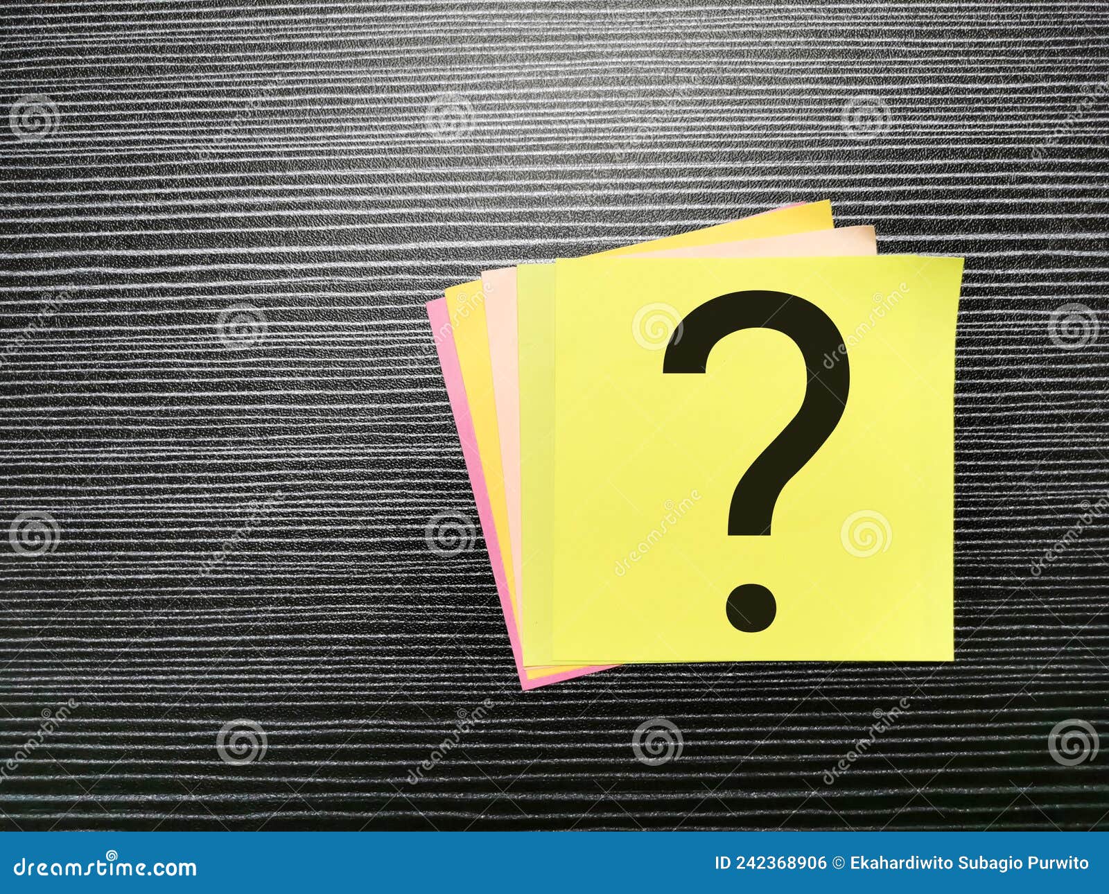Question Mark Symbol Written on Sticky Note on the Table. Stock Photo ...