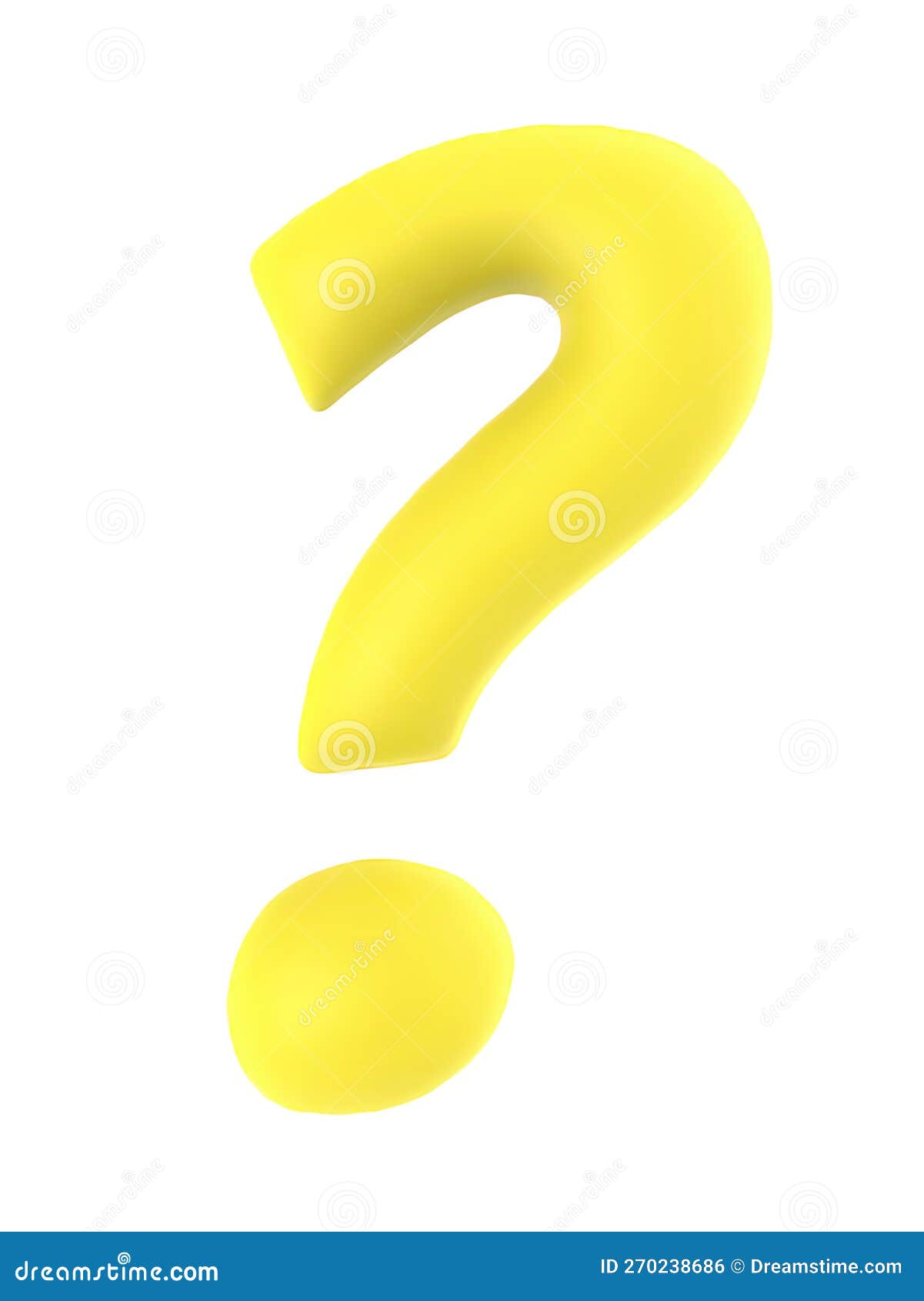 Question Mark Symbol Yellow Cartoon Font Isolated - 3d Rendering Stock ...