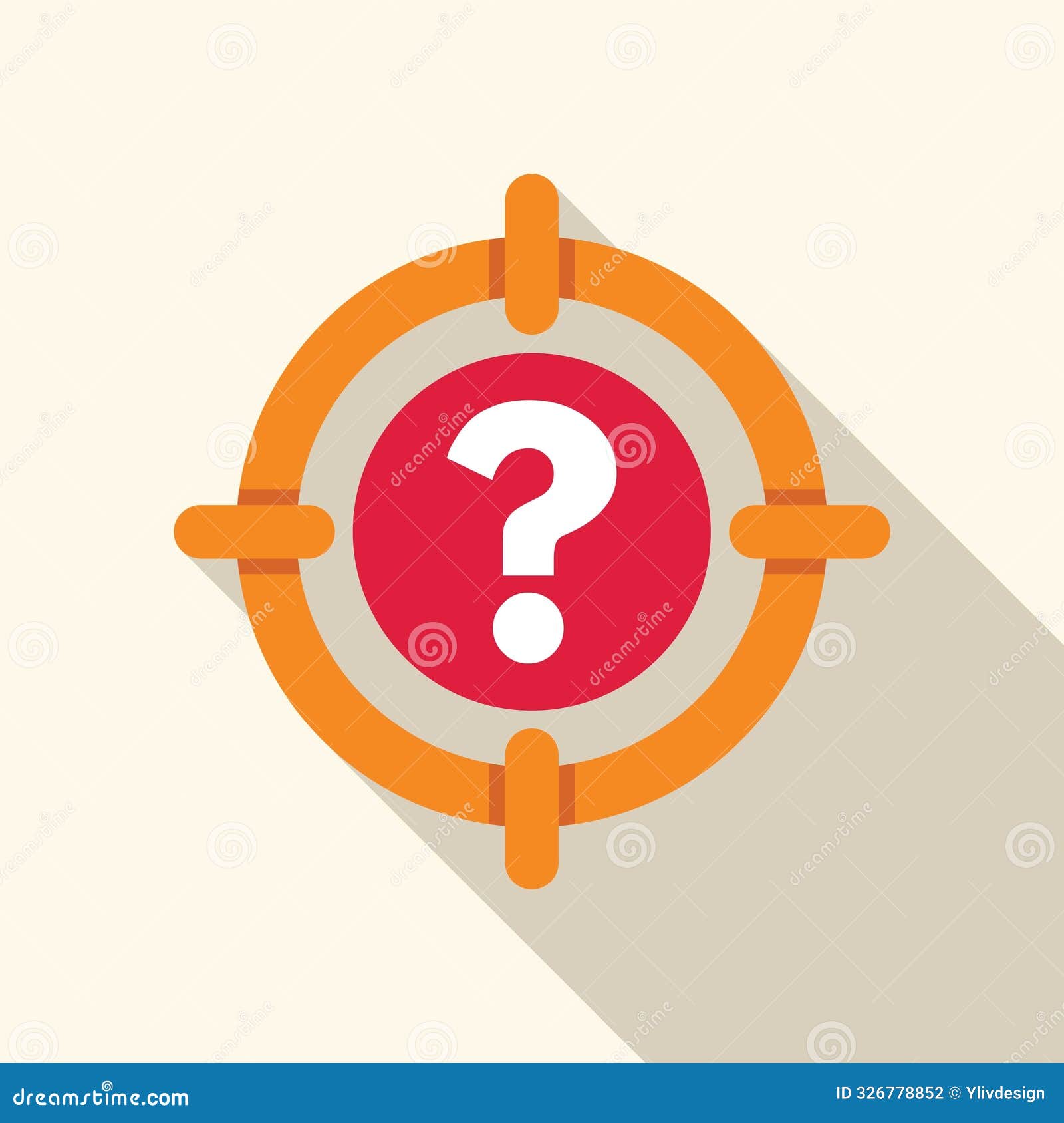 Question Mark is Targeting with Crosshairs Icon Stock Vector ...