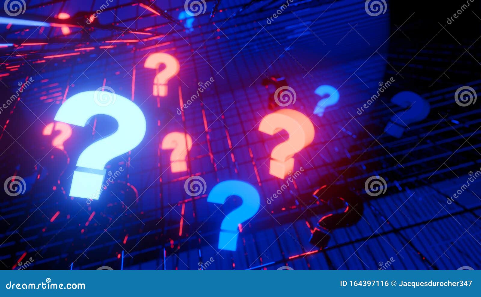 Questions and Answers Faq Technical Support Web Site 3D Illustration ...