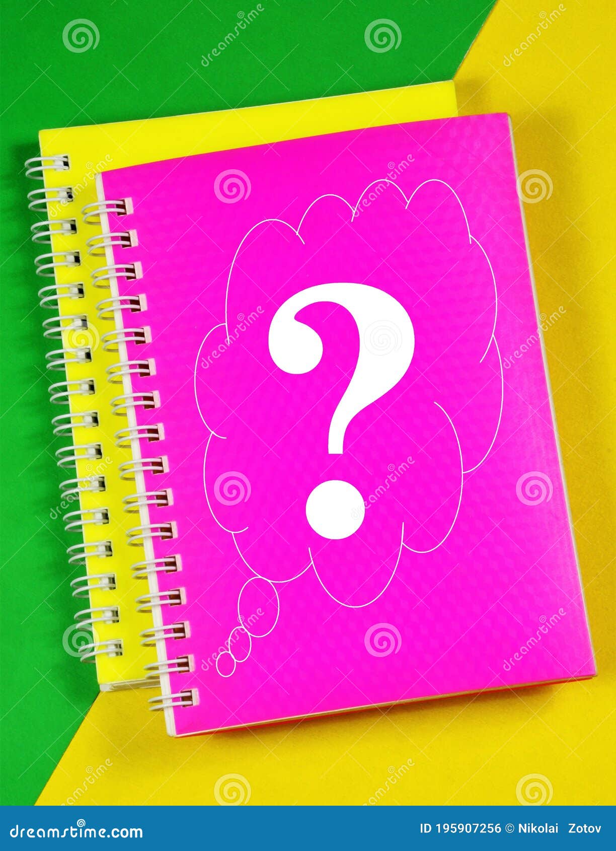 A Question Mark is a Text Label on a Notepad. Stock Photo - Image of ...