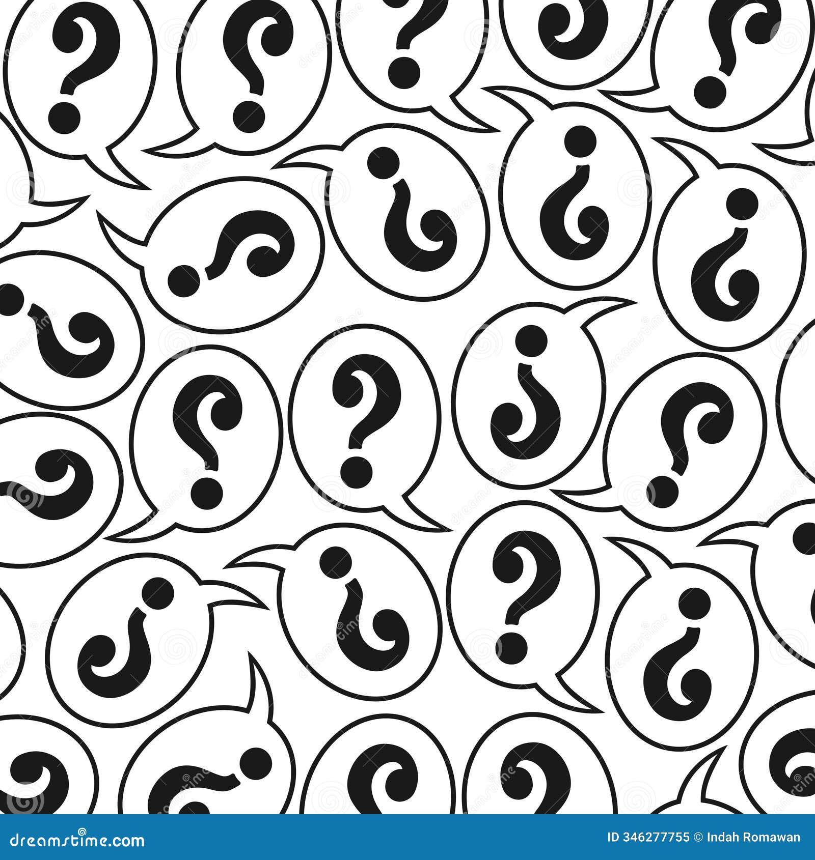 Question Mark Texture. Question Marks Seamless Stock Illustration ...