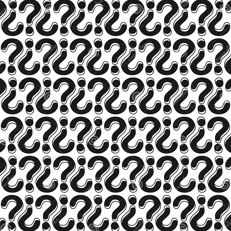 Question Mark Texture. Question Marks Seamless Stock Illustration ...