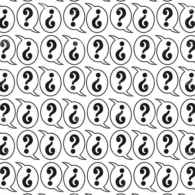 Question Mark Texture. Question Marks Seamless Stock Illustration ...