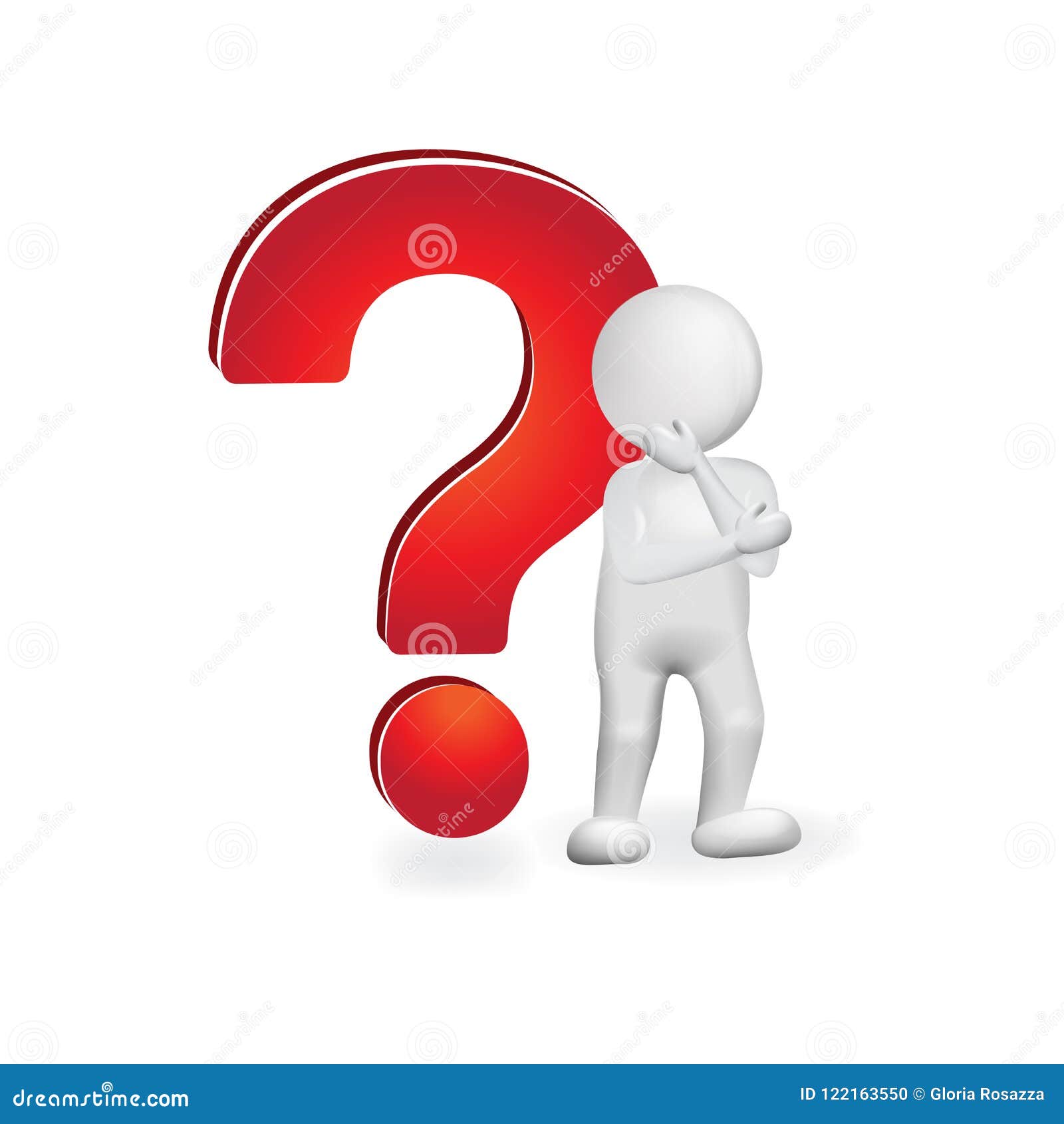 Question Mark. Thought Man - Undecided Vector Illustration ...