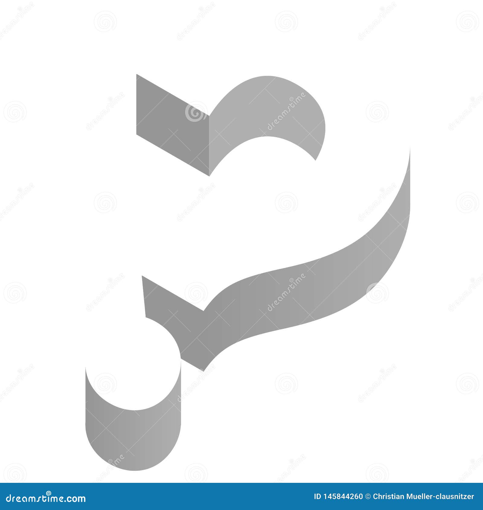 A question mark in 3d stock vector. Illustration of gray - 145844260
