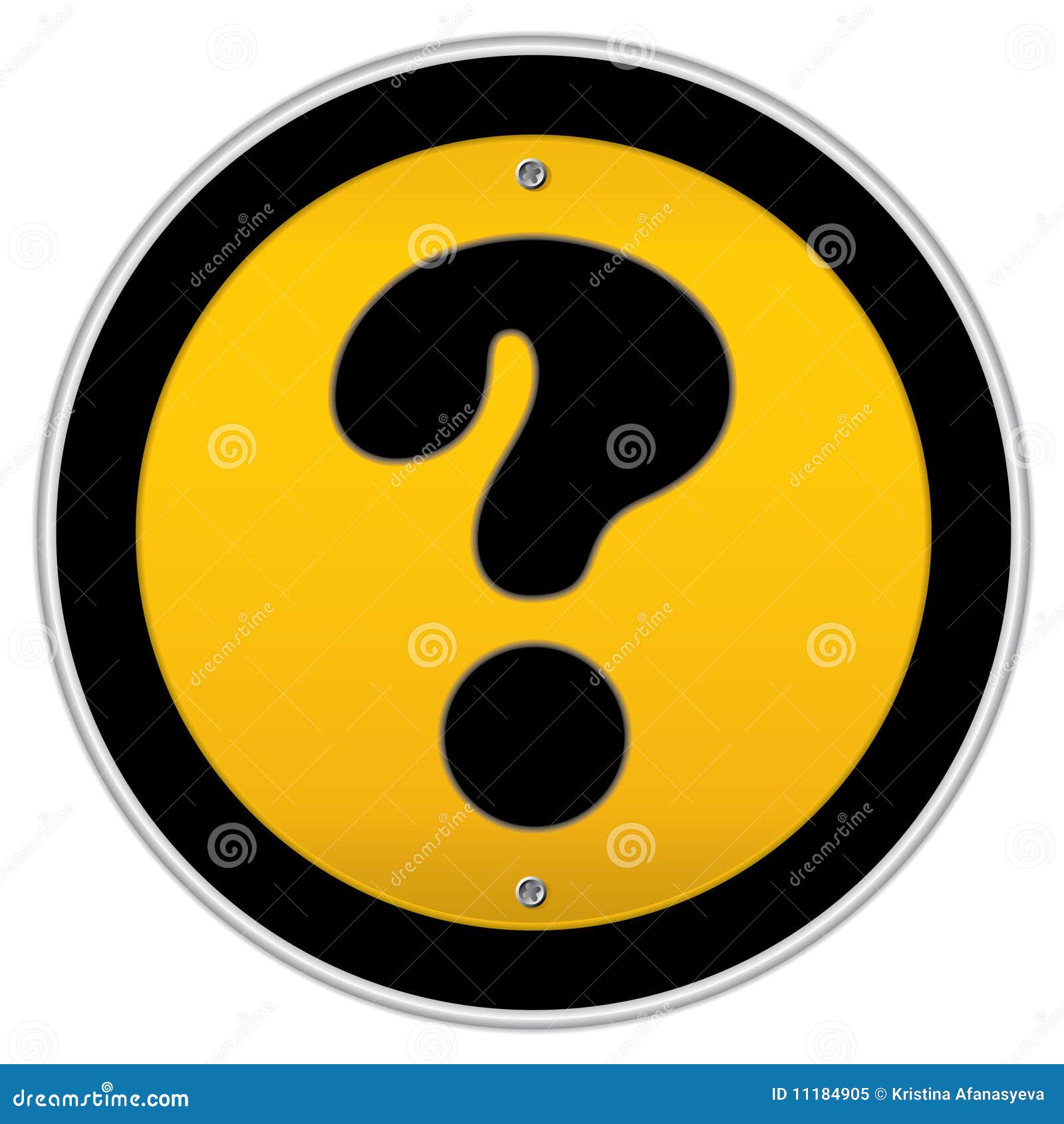 Question mark traffic sign stock vector. Illustration of question ...