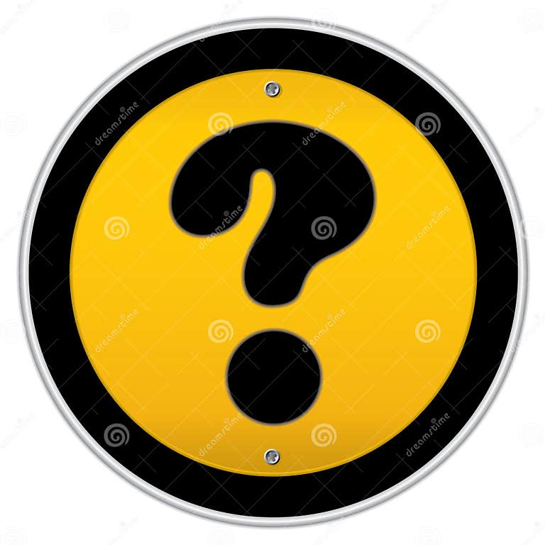 Question mark traffic sign stock vector. Illustration of question ...