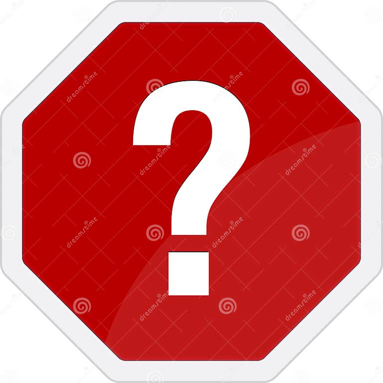 Question mark traffic sign stock illustration. Illustration of problem ...