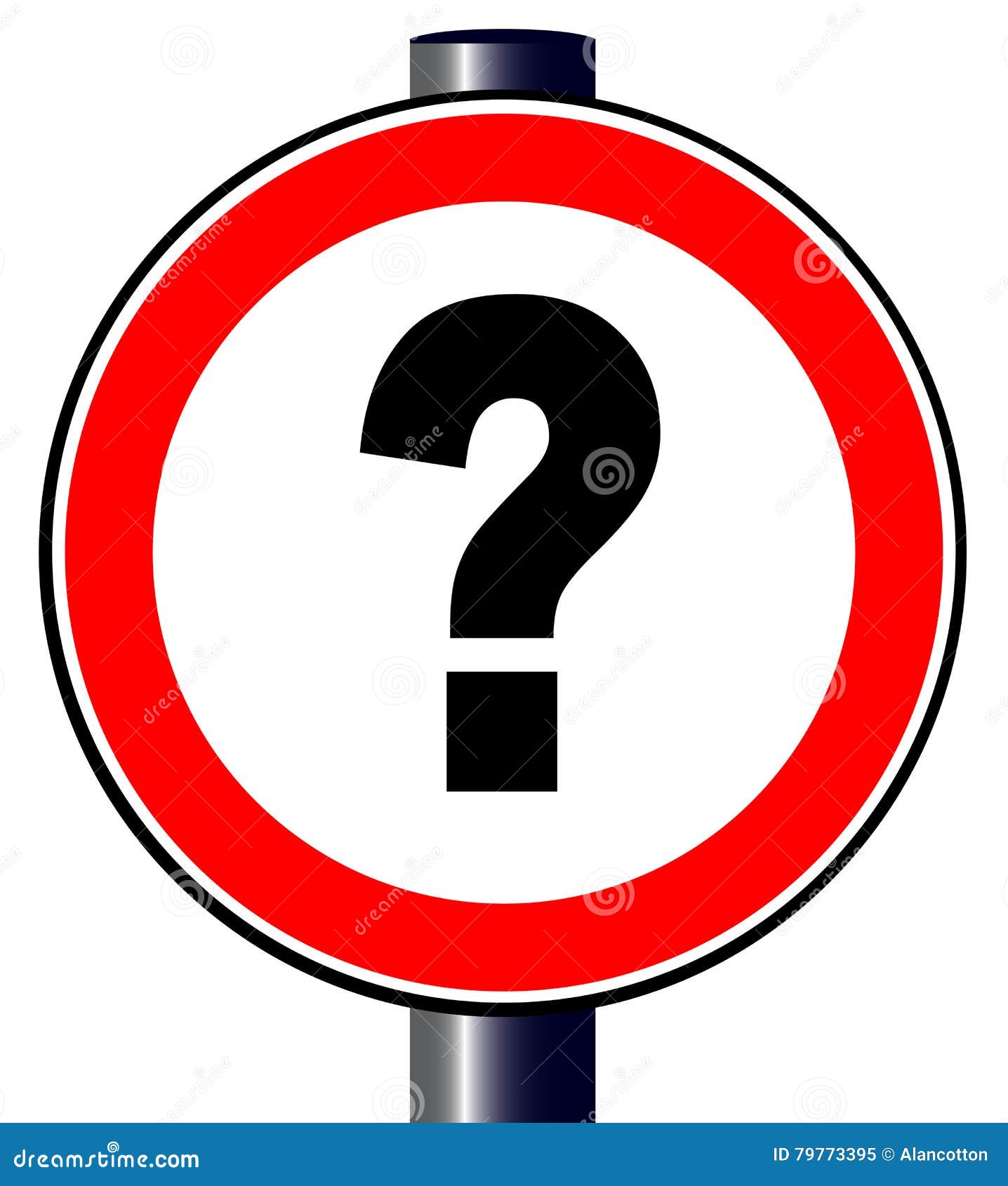 Question Mark Traffic Sign stock vector. Illustration of vector - 79773395