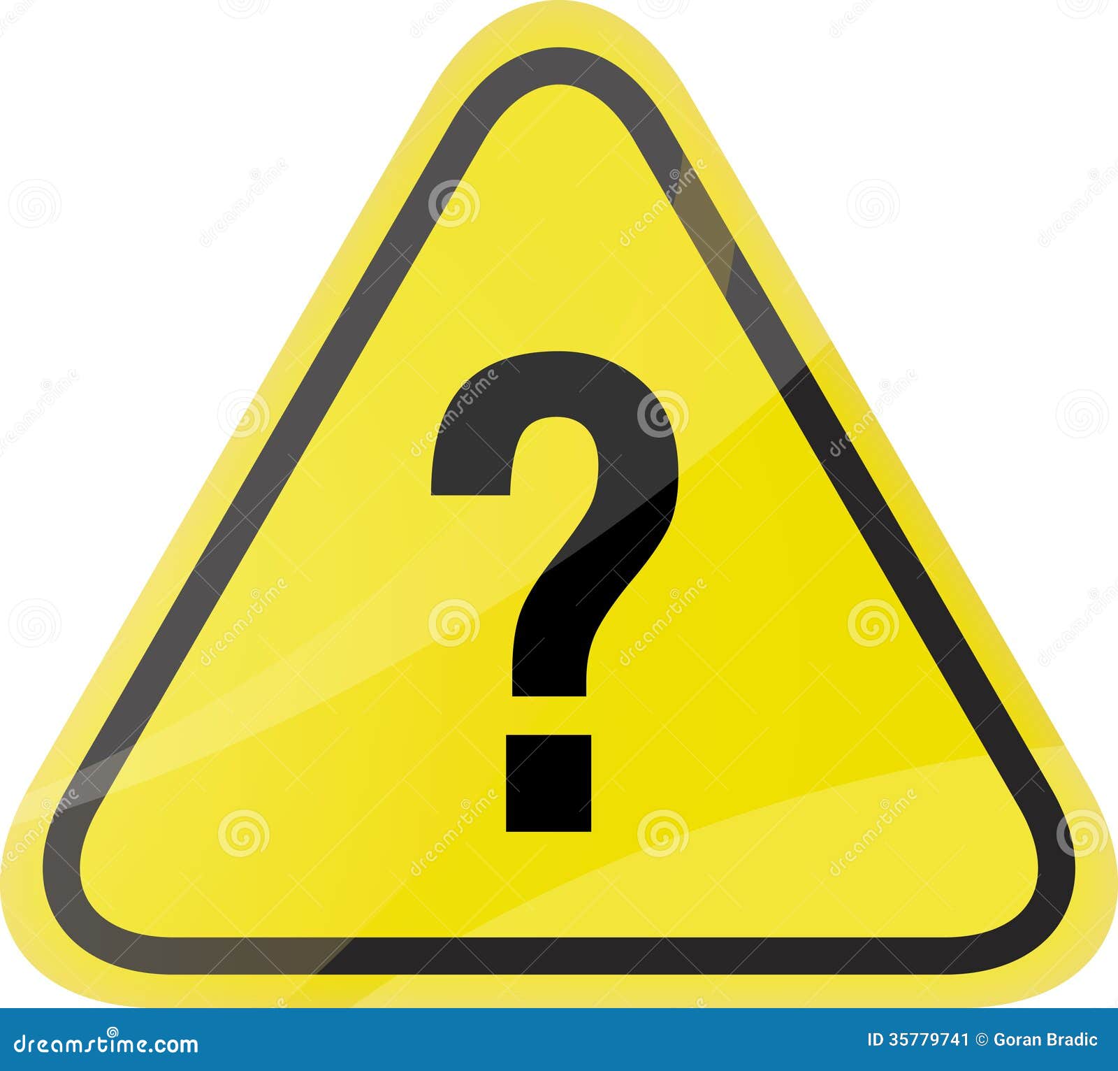 Question mark traffic sign stock illustration. Illustration of alert ...