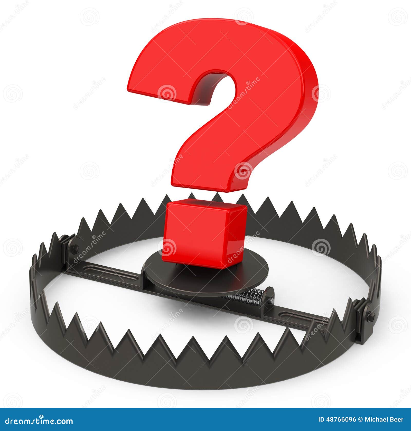 The question mark trap stock illustration. Illustration of information ...
