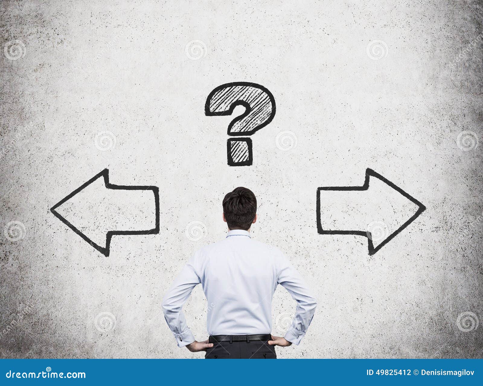 Question Mark and Two Arrows Stock Photo - Image of improvement, people ...