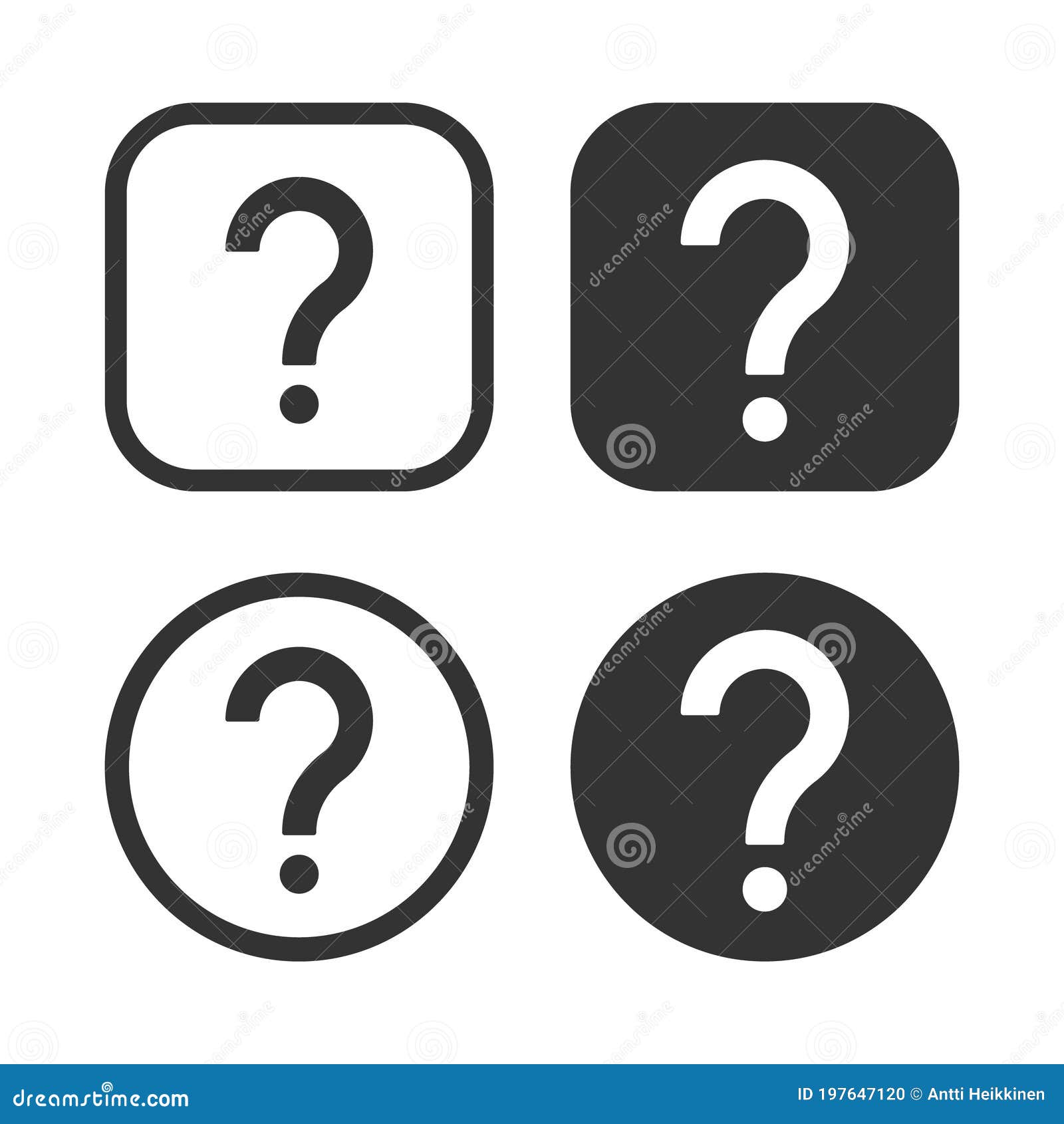 Question Mark Vector Icon. Helpdesk and Service Sign. Web Help and Q&a ...