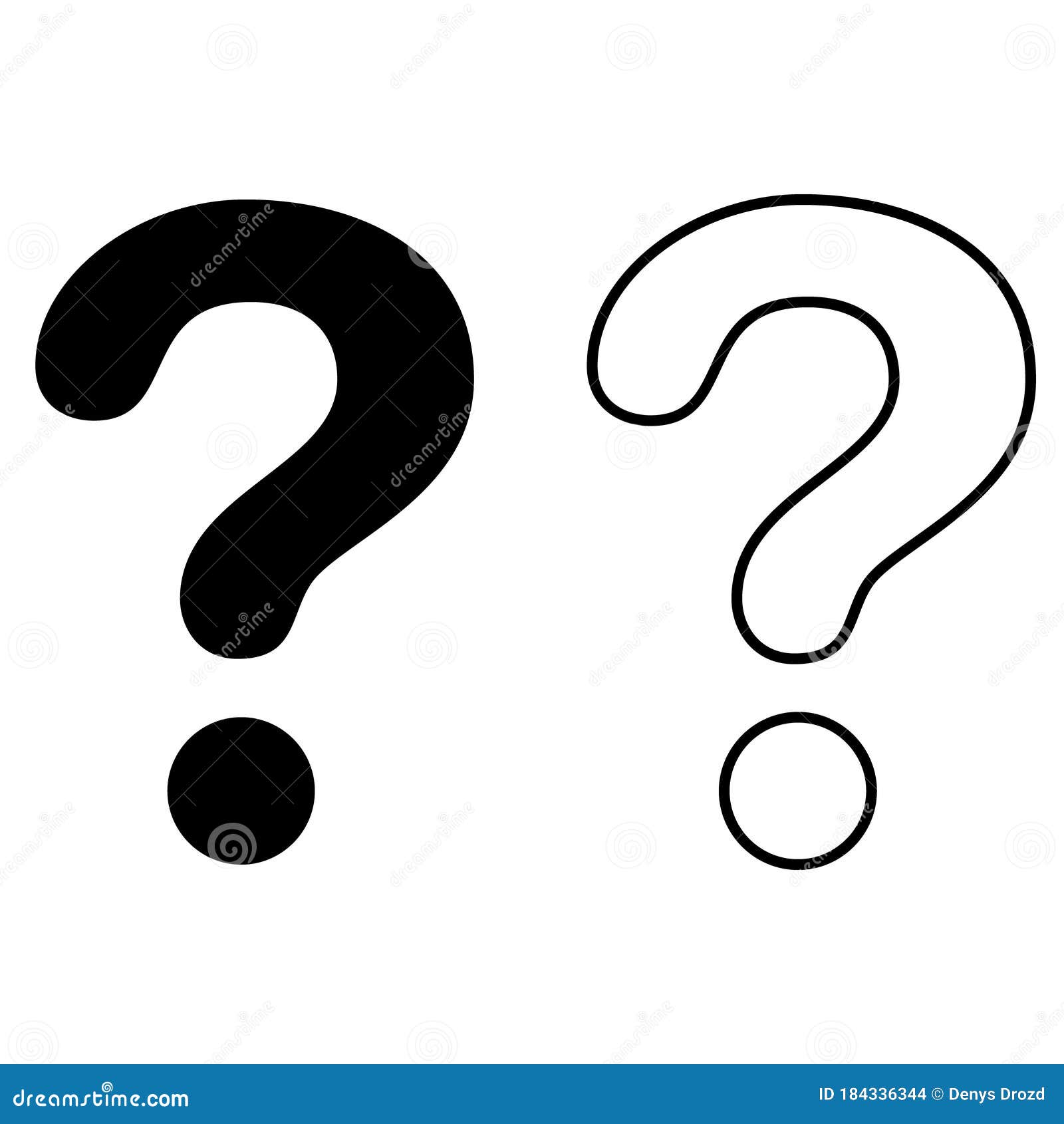 Question Mark Vector Icon Set. Answer Illustration Sign Collection. Ask ...