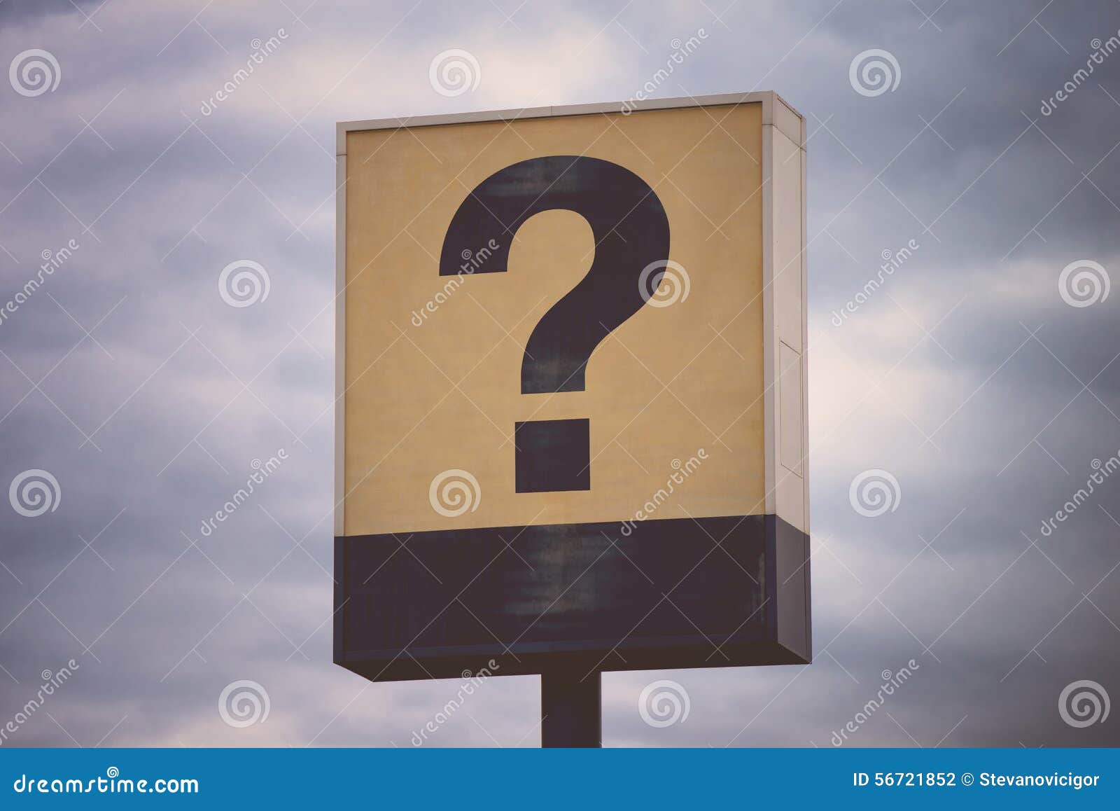 Question Mark on Vintage Sign Stock Photo - Image of wonder, answer ...