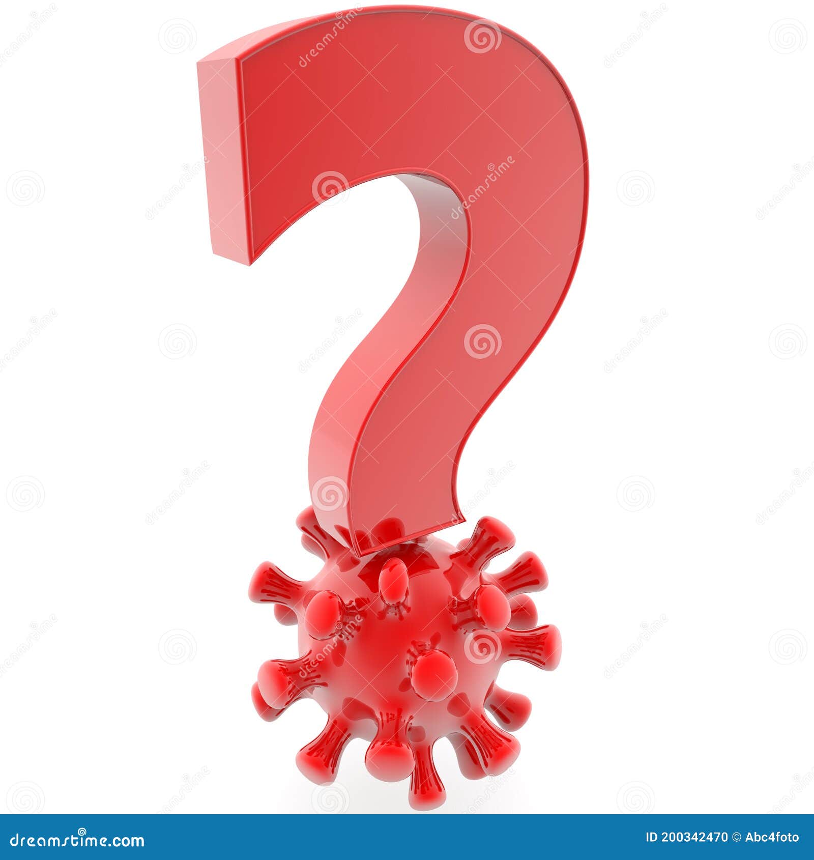 Question Mark with Virus Concept Stock Illustration - Illustration of ...