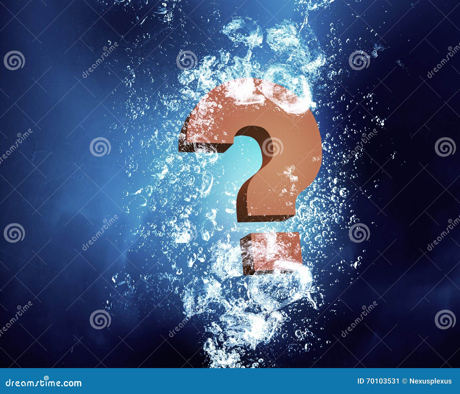 Question mark in water stock image. Image of sink, sign - 70103531