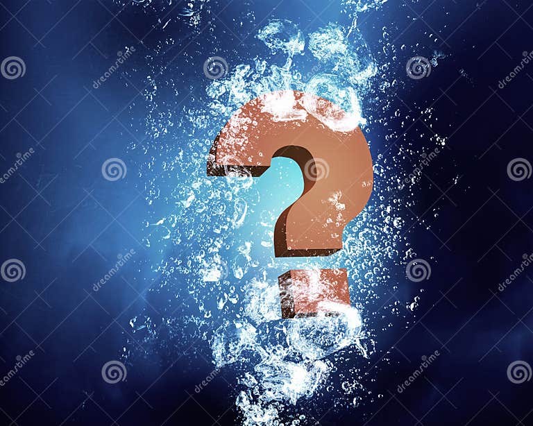 Question mark in water stock image. Image of sink, sign - 70103531