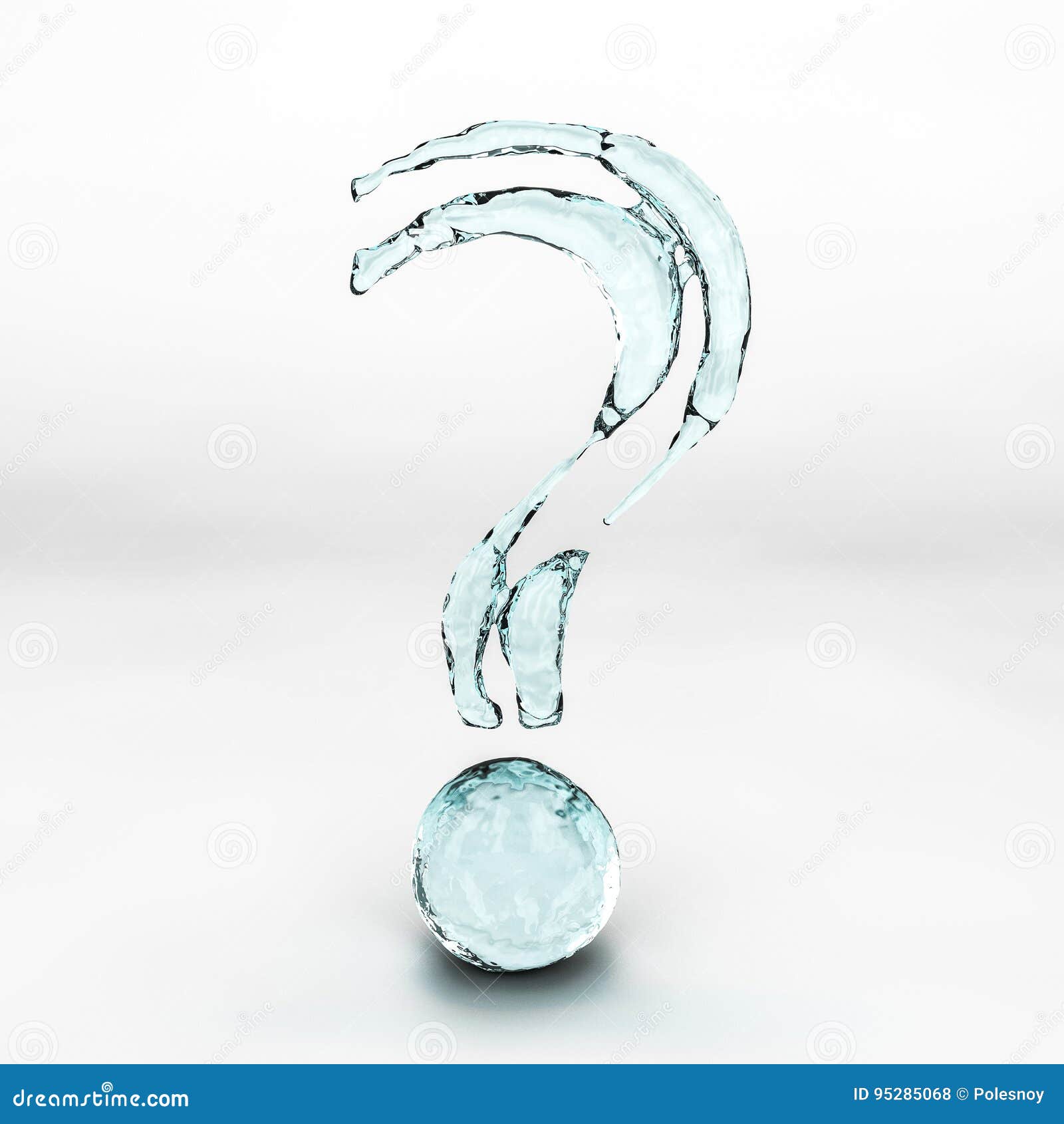 Question Mark of Water Splashes Isolated Stock Illustration ...