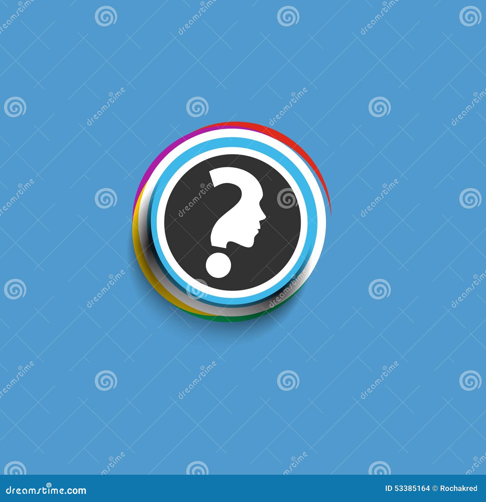 Question mark web icon stock vector. Illustration of question - 53385164