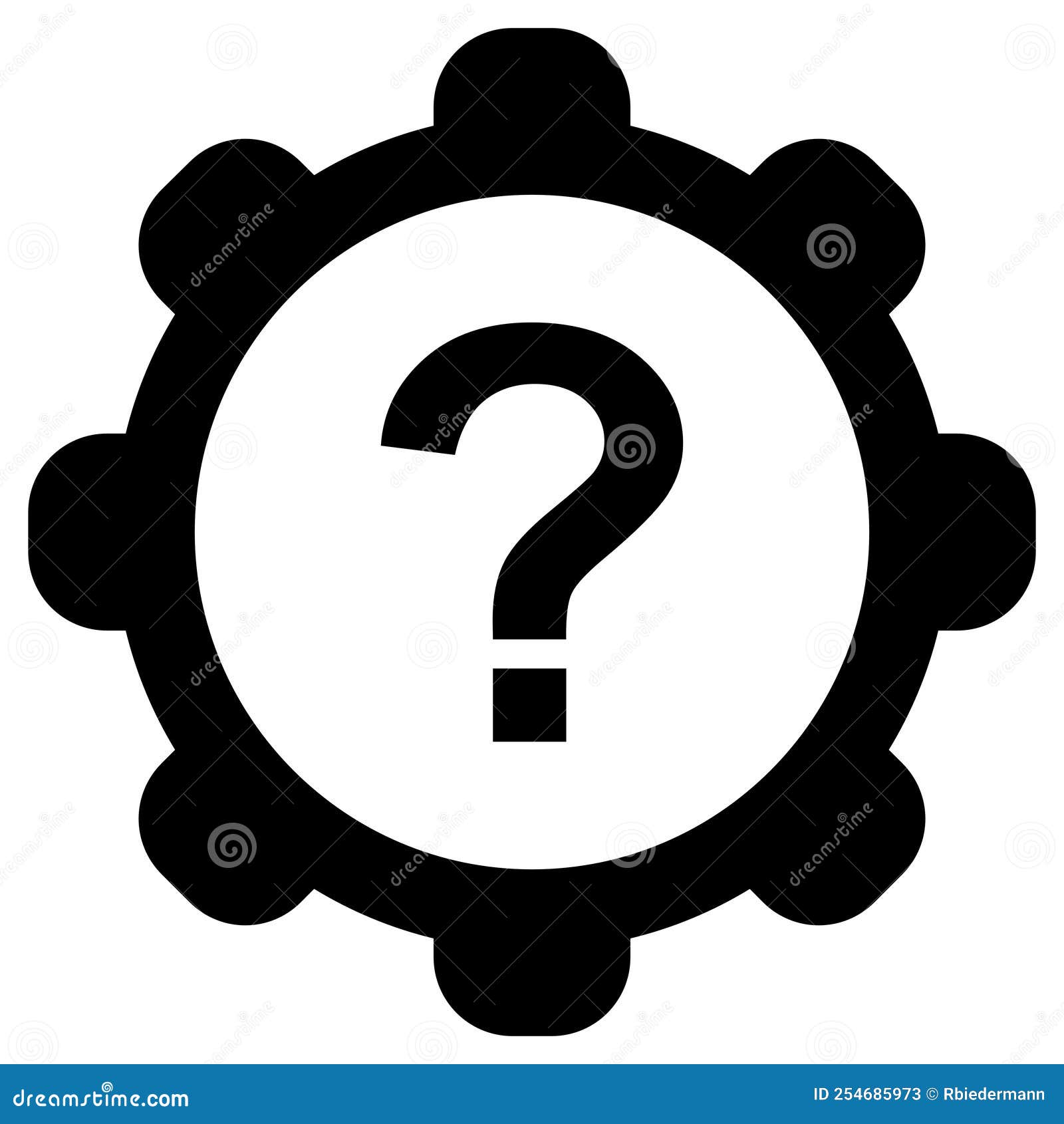 Question mark and wheel stock vector. Illustration of setting - 254685973