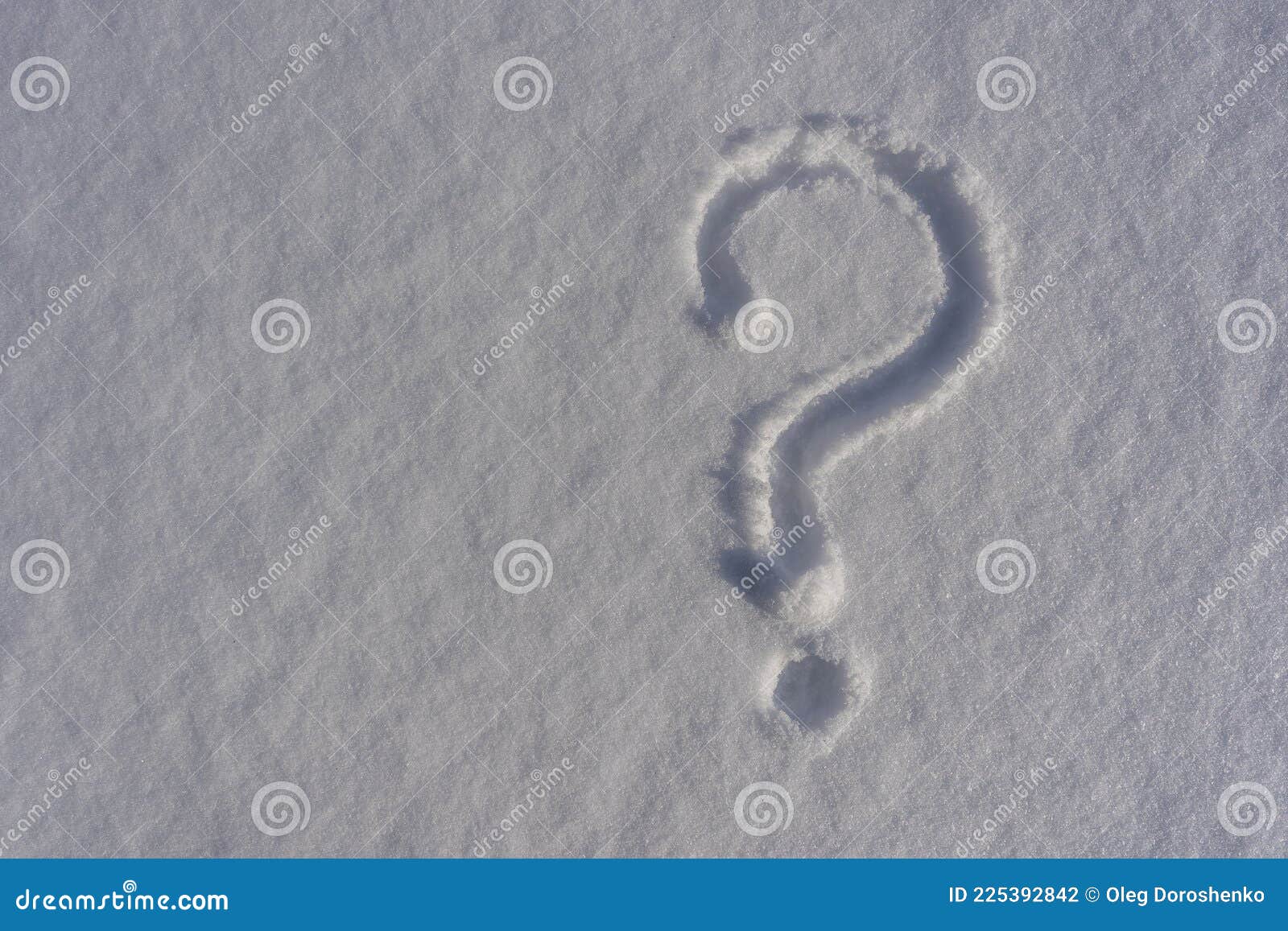 Question Mark on a White Fresh Snow in Winter. Question Mark on Snow ...