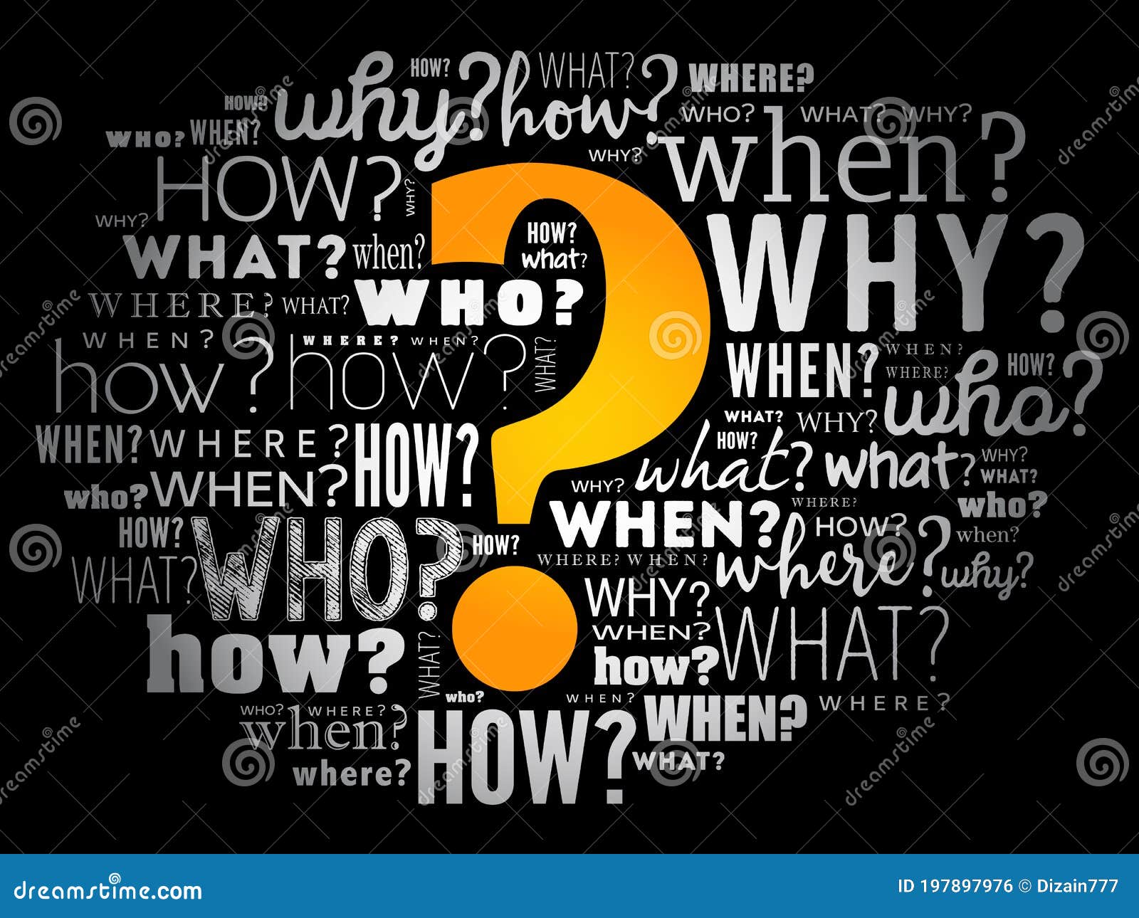 Question Mark, Word Cloud Background Stock Illustration - Illustration ...