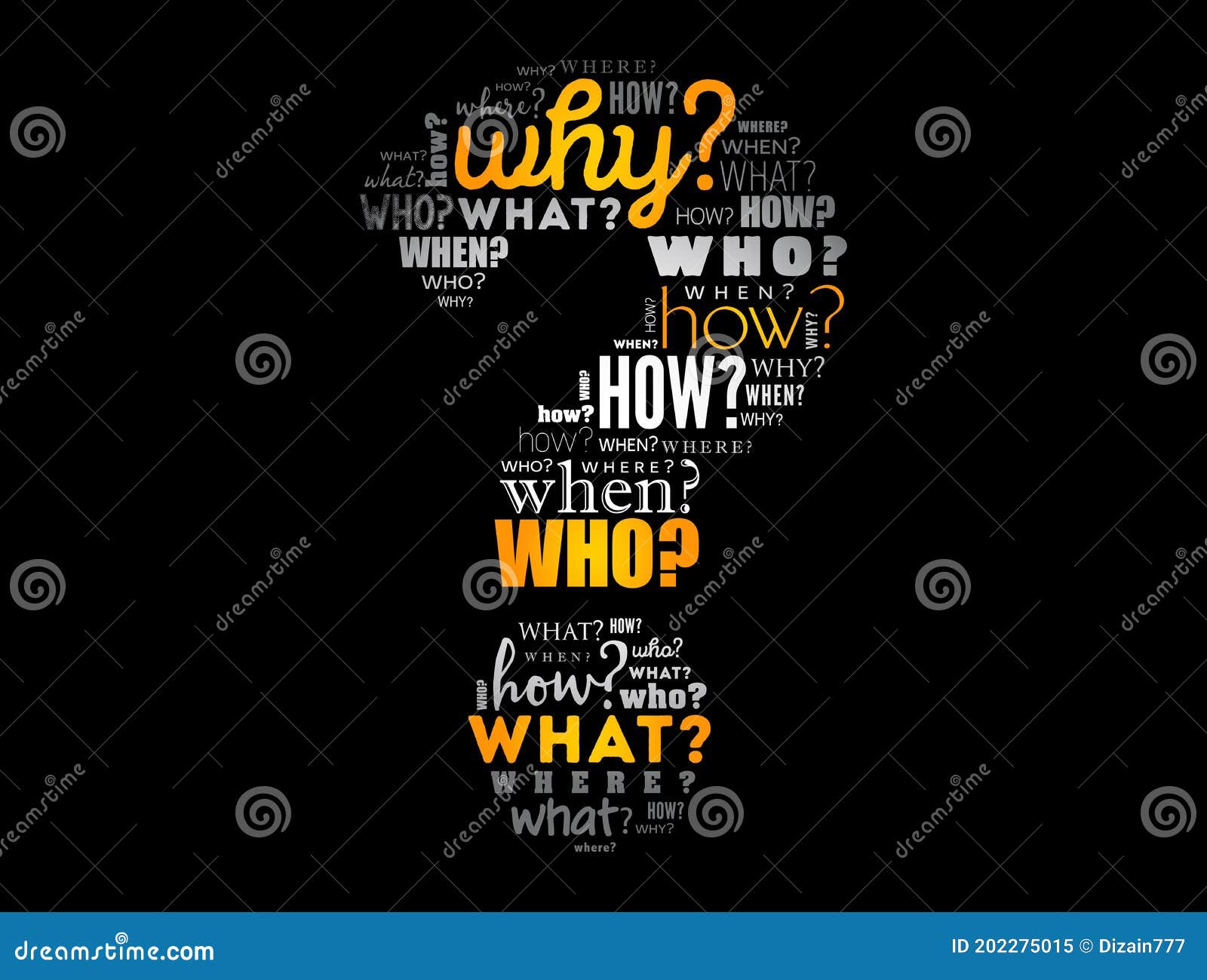 Question Mark - Word Cloud Background Stock Illustration - Illustration ...